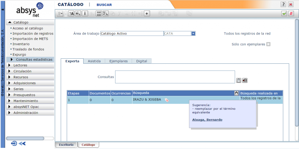 Las novedades del interfaz profesional del catálogo de AbsysNet 2.2